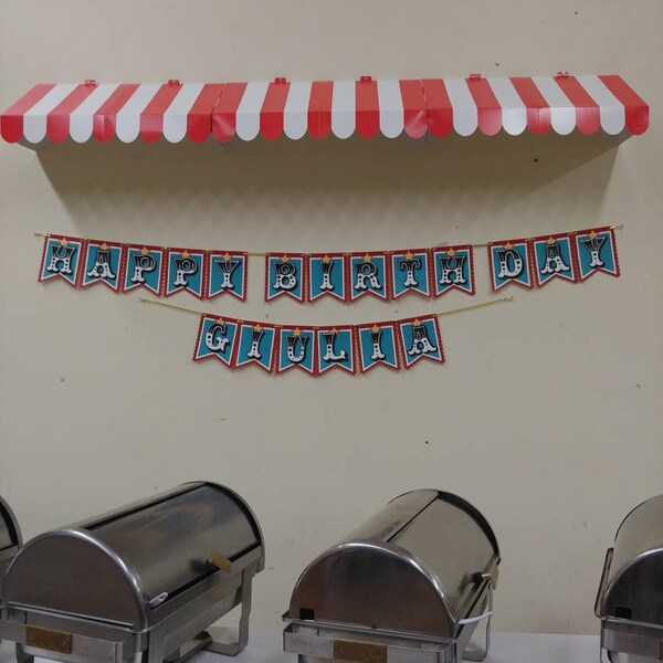 Carnival Circus Banner Printable Letters With Flags Multi-layer SVG ...