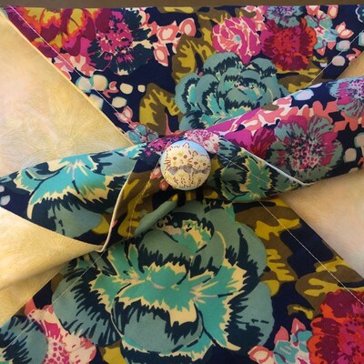 Sewing Buttons / Fabric Buttons Leaves 6 Large Fabric - Etsy