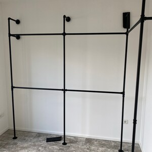 Hanging Coat Rail From Pamo. Designs Black Clothes Rail Made of Steel ...