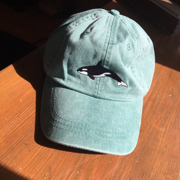 Orca Embroidered Hat, Baseball Cap, Whale Hat, Orca Cap, Killer Whale ...