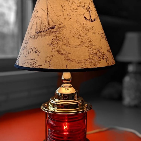 Tall Ships Anchors Map Lamp Shade - Etsy
