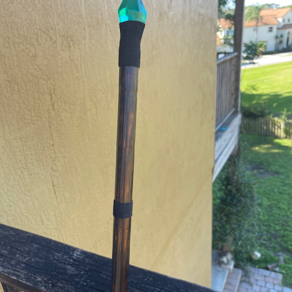 Teal Magic Staff of Conjuration Hand Made in USA Renaissance Faire ...