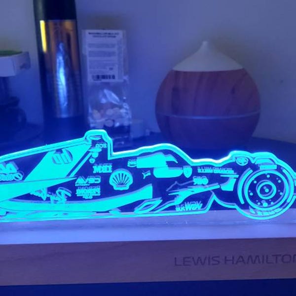 Personalised Company Logo LED Display Light With Wooden Base - 7 LED ...