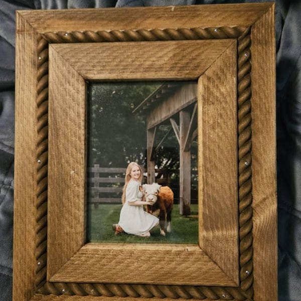 3-pack, 5x7 (1x2 Pine) Stained Wood Frames. Great Country Appeal ...