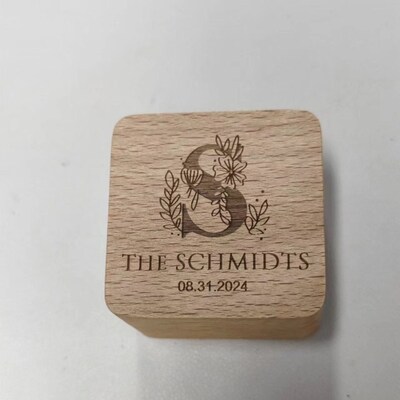 Custom Wooden Wedding Ceremony Ring Box,personalized Engraved ...