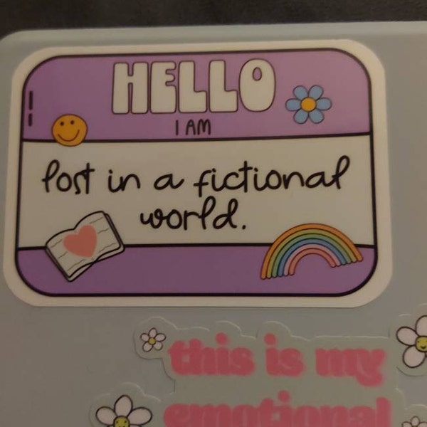 Hello, Lost in A Fictional World Sticker, Bookish Merch and Accessories ...