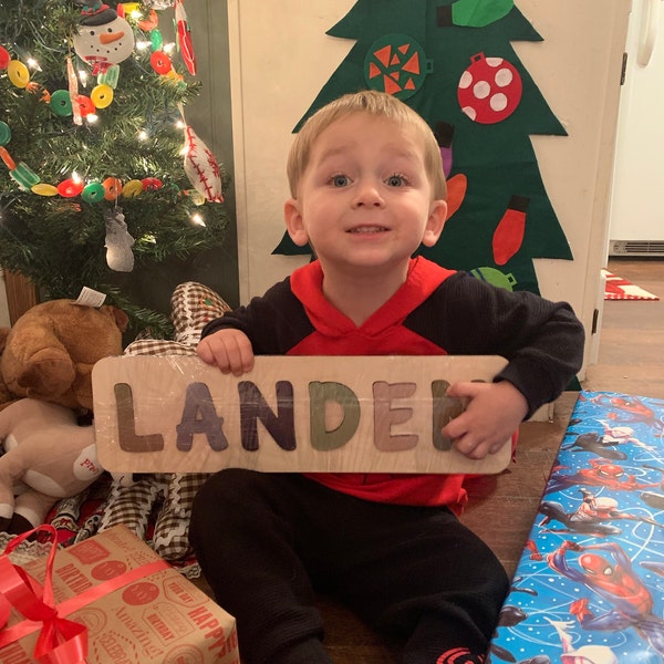 WOODEN NAME PUZZLE - 010101 - Personalized Name Puzzle - Full Color ...