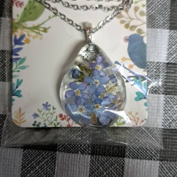 Water Ripple Raindrop Pendant Necklace / Water Ripple Iridescent ...