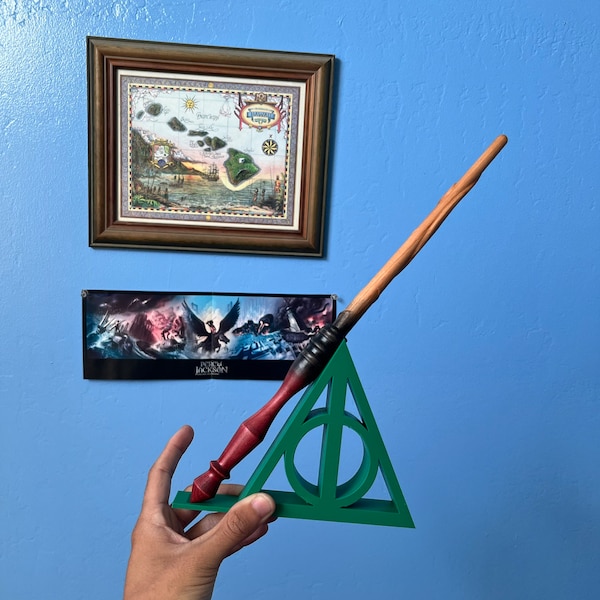 Laser Cut Wand Stand With Engraving Black Walnut or Cherry Wood - Etsy