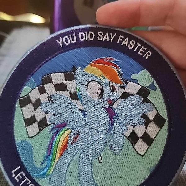 Rainbow Dash Faster Patch - Etsy