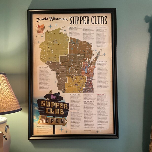 Wisconsin Supper Club Fine Art Print Poster 2023 - Iconic Wisconsin - Etsy