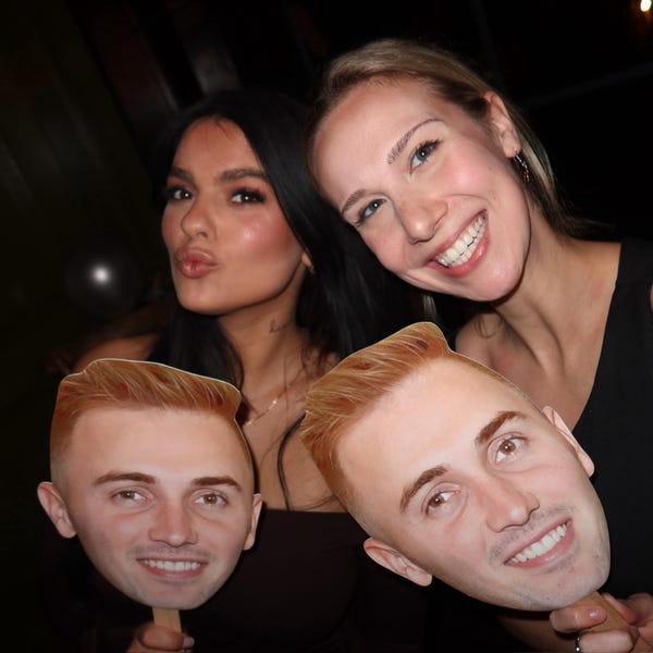 Custom Heads on a Garland Face on Banner Custom Birthday Wall Hang ...