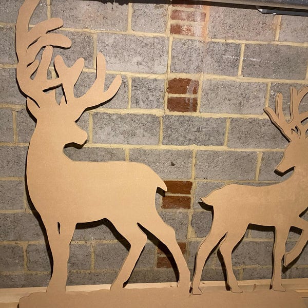 Life-size, 3'8ft Santa's Sleigh Template When Made. Printable Trace and ...
