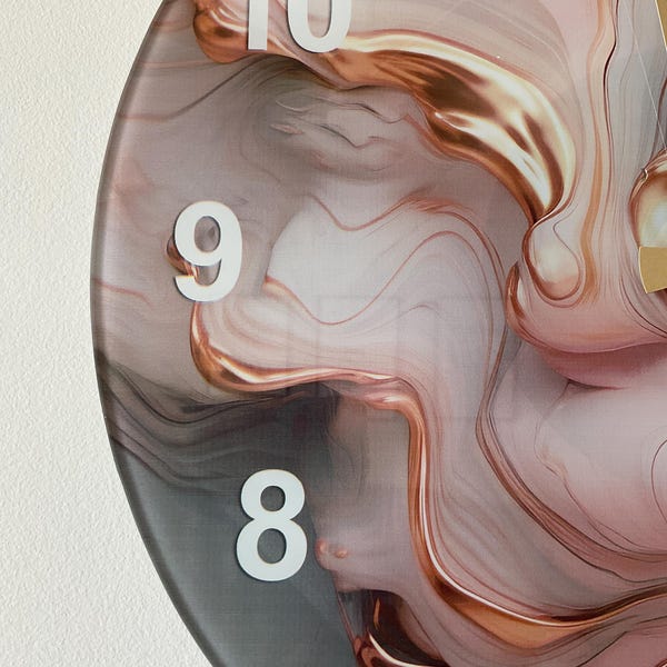 Glass Colorful Wall Clock Wall Art, Color Palette Tempered Glass Wall ...