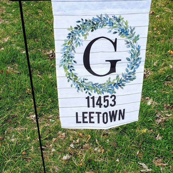 Address Garden Flag - Address Garden Flag Personalized - Spring Garden ...