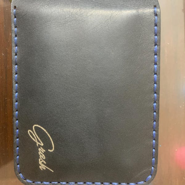 Minimalistische Geldklammer aus Leder: Unisex-Kartenhalter - Etsy.de