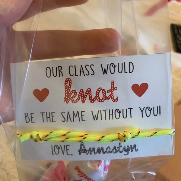 Knot Valentine Cards PRINTABLE Friendship Bracelet Valentine's Day Card ...