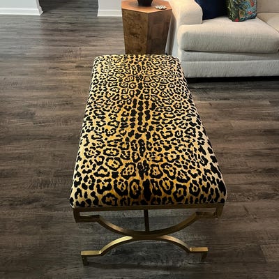 BALLARD DESIGNS SERENGETI Camel Black Gold Leopard Cheetah Tiger Velvet ...