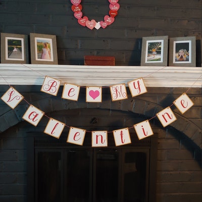 VALENTINES DAY BANNER, Valentines Day Decoration, Be My Valentine ...