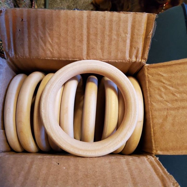 Large Wood Rings,10pcs 78mm Unfinished Wooden Rings Sale,wooden Ring ...