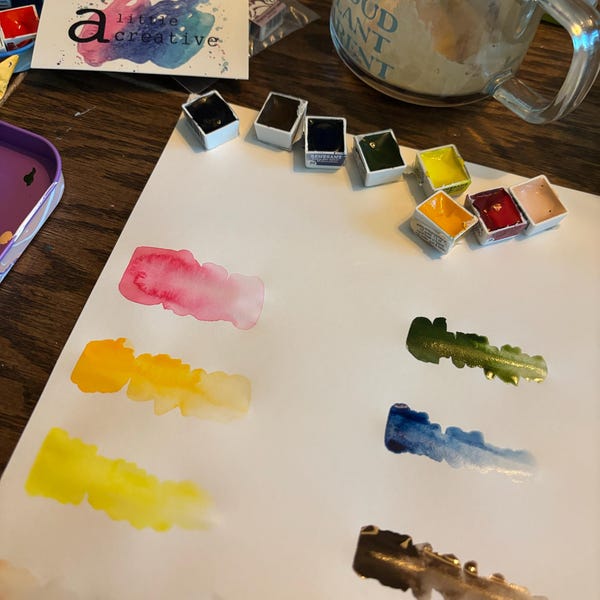 Renesans Intense Watercolor Paint Set of 8 15ml Tubes With Palette - Etsy