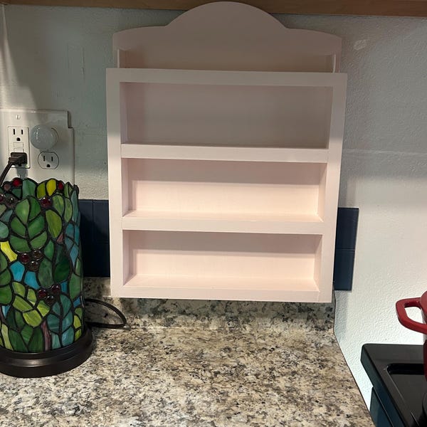 Handmade Solid Wood Spice Rack Shelf: Lenox Village Collection Display ...