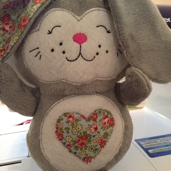 Bunny Rabbit Embroidery Machine ITH Pattern Easter Softie Stuffie Plush ...