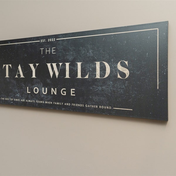 Personalized Billiards Sign, Billiards and Lounge Wall Art, Huge Black ...