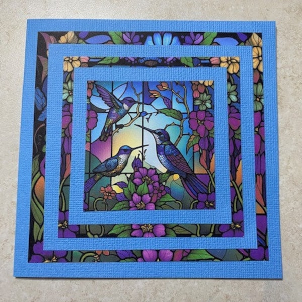 Hummingbird Stained Glass Sublimation Designs, Stained Glass Pattern ...