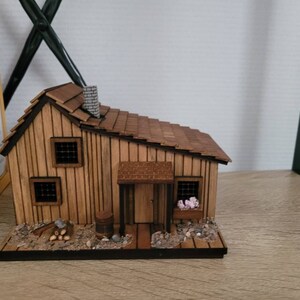 HO Scale Miniature Old Western Town Center Rustic Building American Old ...