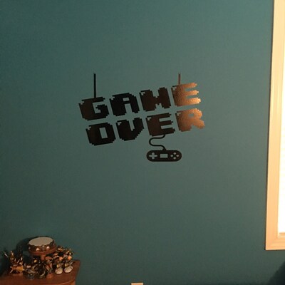 Games Gamer Wall Vinyl Decal Game Over Video Games Fun Sticker Interior ...