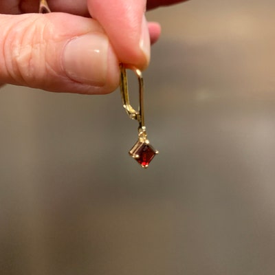 Diamond Dangle Heart Necklace in 14k Solid Gold, Real Diamond Open ...