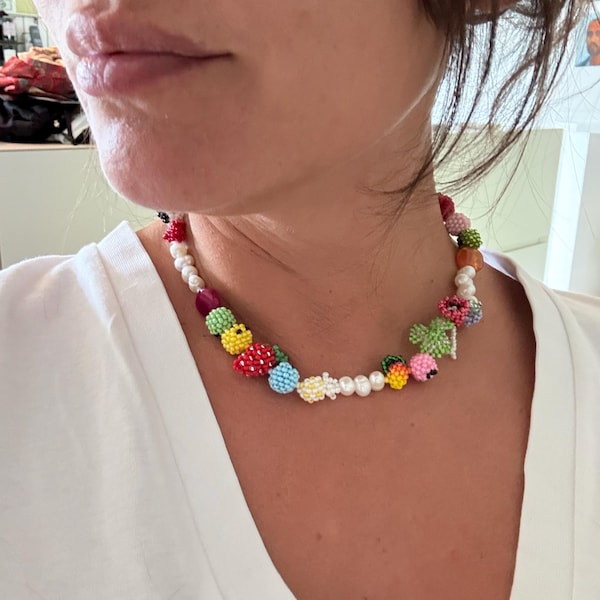 Beads People Body Union Choker Necklace Tutorial /pattern / Bead Metal ...