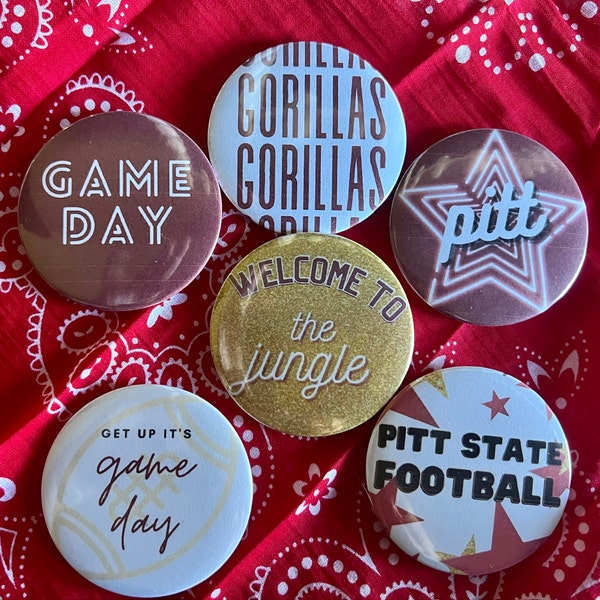 2.25/3 Inch Custom Gameday Buttons - Etsy