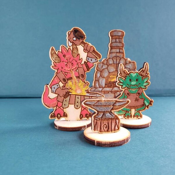 Orc Miniature set of 6 Dungeons and Dragons Dnd Pathfinder TTRPG 2D ...