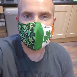 Irish Washable Face Mask With Nose Wire / Breathable Filter - Etsy
