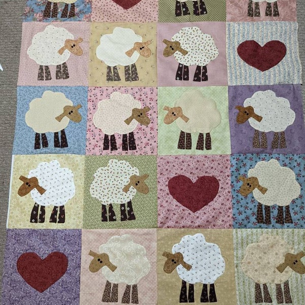 Counting Sheep | DIGITAL PDF Quilt Pattern | Applique Quilt Patterns ...