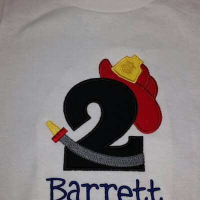 Firefighter Number TWO Machine Embroidery Design - Etsy