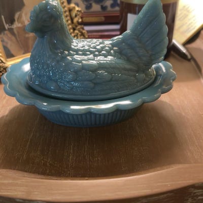 Covered Hen Candy Dish, Your CHOICE of 14 Colors 4 High, 6 5/8 Long and ...