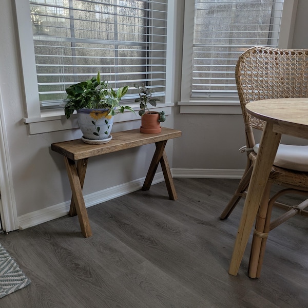 Wood Breakfast Bar | Bar Height Table | Rustic Bar Top Table | Behind ...