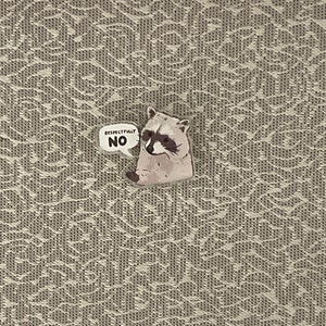 Raccoon Respectfully No Funny Acrylic Pin Kawaii Cute Raccoon Pin Gifts ...