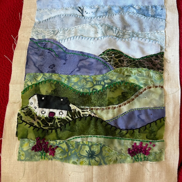 Cottage in the Hills - Slow Stitch Kit - Etsy UK