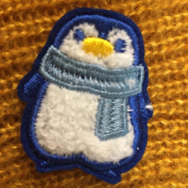 Penguin Patch, Penguin Badge, Embroidery, Sewing, Penguin Iron-on Patch ...