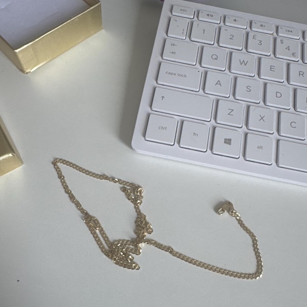 Solid 18K Gold 2.5mm Curb Chain, Heavy 18K Gold Curb Chain, Strong 18K ...