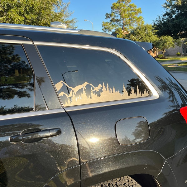 Mountain and Treeline Vinyl Decal - off Road Sticker - RV Decal - Etsy