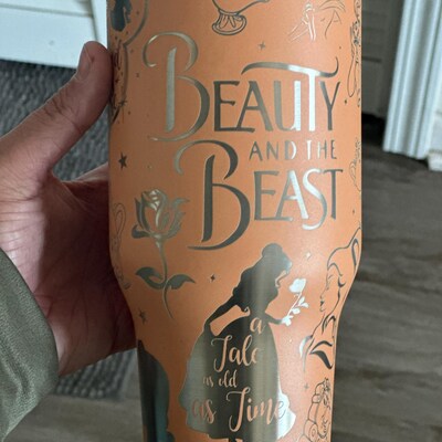 Lily and Leopard Print Laser Engraved Tumbler - Etsy