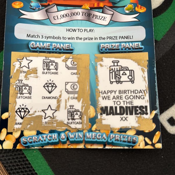 Custom Scratchcard, Scratch to Reveal Gift, Personalised Surprise Trip ...