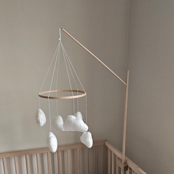 Boucle Mobile Handmade Baby Mobile Clouds Mobile Baby Nursery ...