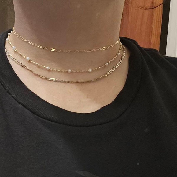 Dainty Chain Choker, Simple Gold Choker, Dainty Jewelry, Layering ...