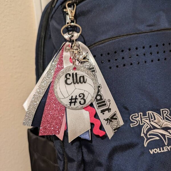 Custom Volleyball Bag Tag With or Without Ribbon. - Etsy
